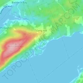 Long Hill topographic map, elevation, terrain