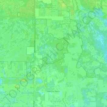 Babcock Ranch topographic map, elevation, terrain