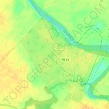 Stephen F. Austin State Park topographic map, elevation, terrain