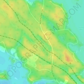 Barrett Lake topographic map, elevation, terrain