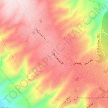 Salah Ad Din topographic map, elevation, terrain