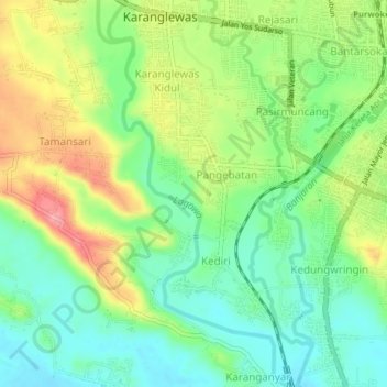 Logawa topographic map, elevation, terrain