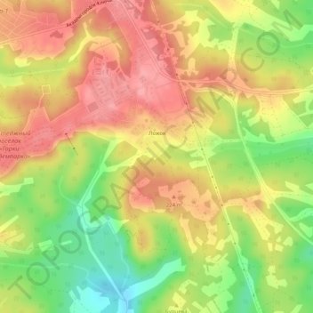 Lozhok topographic map, elevation, terrain