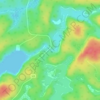 Winnipeg River topographic map, elevation, relief
